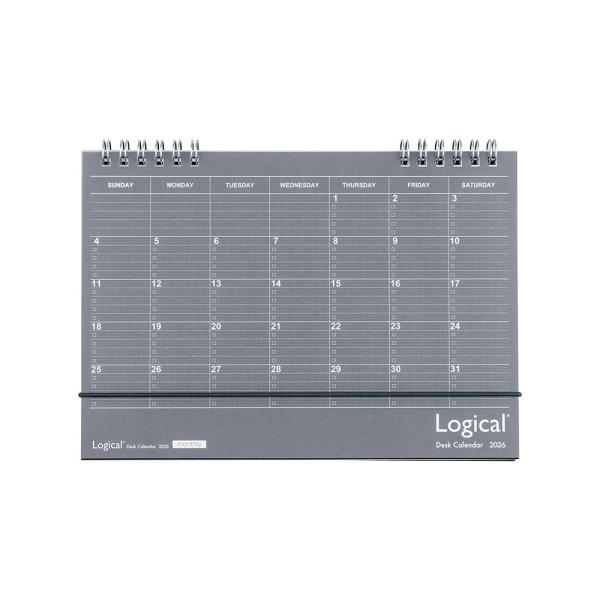 2026年 カレンダー  ナカバヤシ ロジカル卓上カレンダー2026リングタイプ A5 ブラック CLT-A502-26D商品スペック●きれいに記入できて読みやすいロジカル罫を月間カレンダーに採用。日曜始まり。●スタンド時にはストッパーに、...