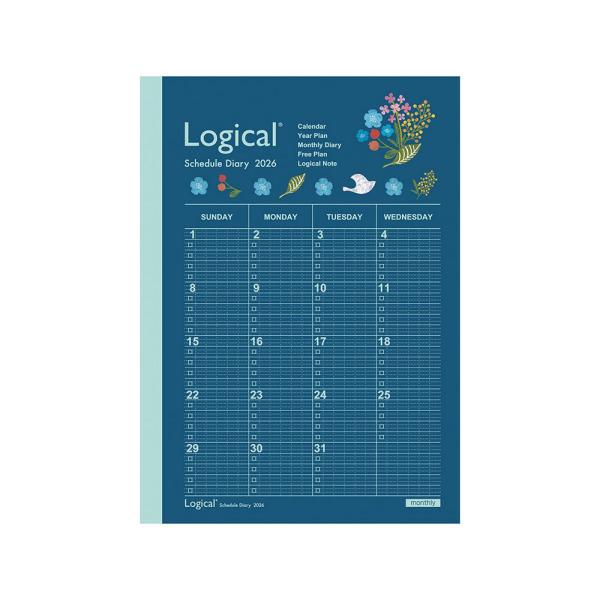 ナカバヤシ 2026年ダイアリー ロジカルダイアリー2026月間ノートタイプA B6 フラワー NS-B602-26AS2 商品スペックエンボス加工を施した上品な風合いの表紙が特徴のAタイプ。気品あるペールトーンの表紙でシーンを選ばず使いや...
