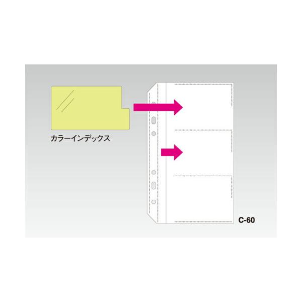 セキセイ システムカードホルダー　補充用ポケット C-60-00商品スペック●穴数：６穴●１枚収容人数：６名●材質：再生ＰＰ●カラーマークインデックス３枚付※仕様変更で商品画像と異なる場合があります。ご了承ください。