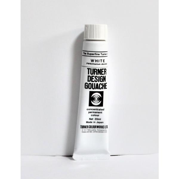 メール便発送対応品ターナーデザインガッシュ ホワイト２０ml ラミネートチューブポスター描きのほか、グラフィック・服飾・装飾・工芸・建築などで大活躍アルミを樹脂でサンドイッチにしたラミネートチューブ入り適度にやわらかいので絵の具が絞り出しや...