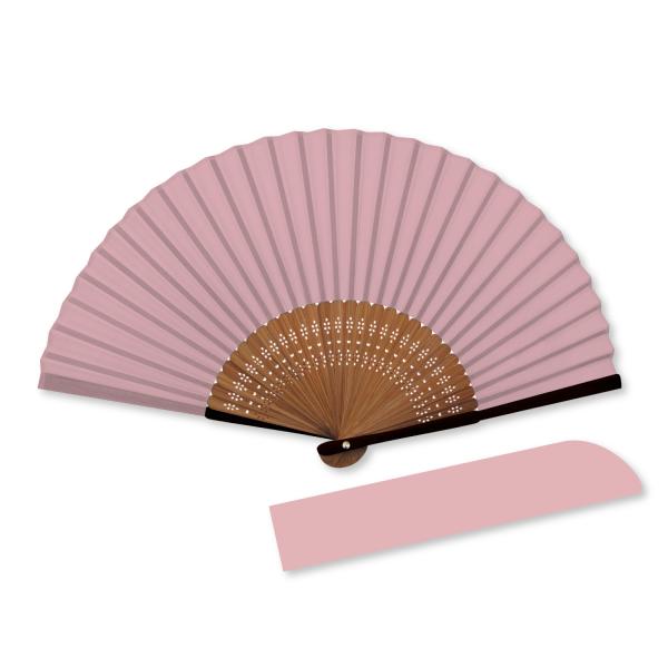 新日本カレンダー  おしゃれな扇子 灰桜（はいさくら） NK-662300種類以上ある日本の伝統色から、日本らしい深みのある色合いの扇子で、日常に彩りを！！寸法：７寸（約２１cm）　折りたたみ３０間広げた扇面幅：約３７cm扇面素材：綿付属：扇子袋