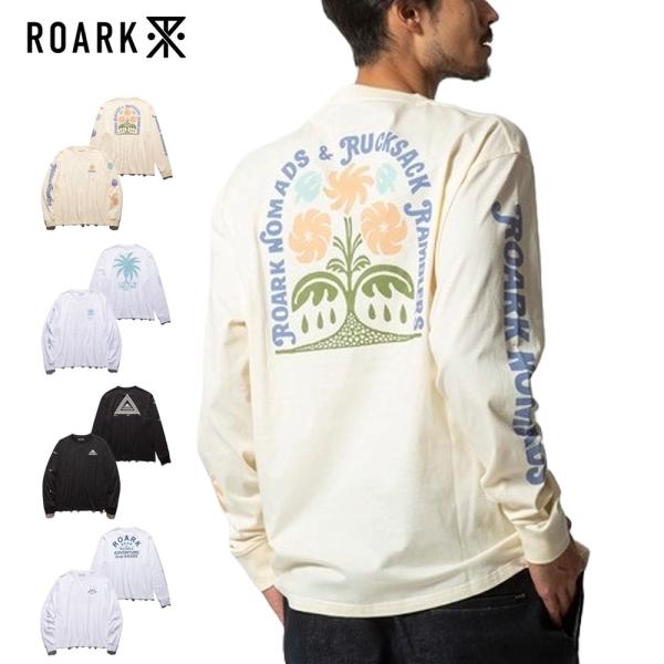 【メール便対応（OK）】今期のロアークを代表するグラフィックをまとった長袖Tシャツ【ブランド】ロアーク / ROARK【モデル名】RUCKSACK RAMBLERS L/S TEE カラー：ナチュラル、PROVISIONS L/S TEE ...