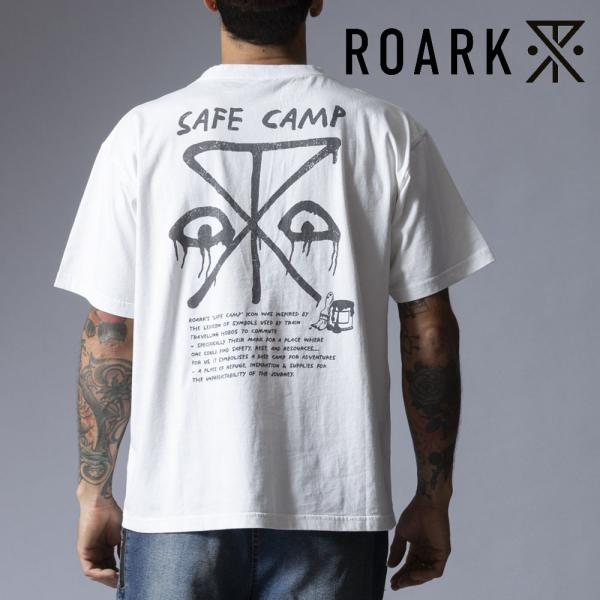 【メール便対応（OK）】存在感のあるバックプリント。着込んだ風合いと柔らかい着心地を両立したSAFE CAMP Tシャツ。【ブランド名】ロアークリバイバル ROARK REVIVAL【アイテム】セーフキャンプ ウェル ウォーン 半袖Tシャツ...