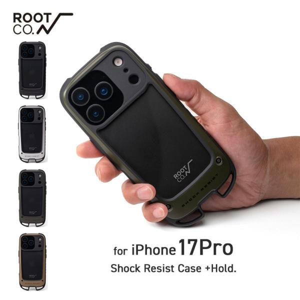 【メール便対応（OK）】「GRAVITY Shock Resist Case +Hold. for iPhone17Pro」【本体サイズ】約168×84×16MM【パッケージサイズ】約210×100×21MM【素材】ポリカーボネート・TPU...