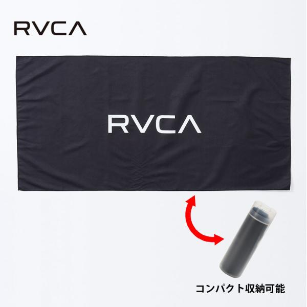 【メール便対応（OK）】水辺の時間を、もっとスタイリッシュに。RVCAらしい存在感で差がつくスイムタオル。【特徴】シンプル＆スタイリッシュなデザイン、シンプルデザインで男女兼用モデル、ちょっとしたプレゼントにも最適【カラーバリエーション】ブ...