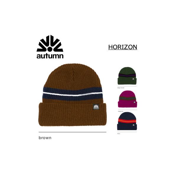 【発売日：2023年11月01日】【23-24 モデル AUTUMN】ビーニー ニット帽<BR><BR>■アイテム名:HORIZON(ホライズン)<BR>■カラー:BROWN(茶色) MAZENTA(ピン...