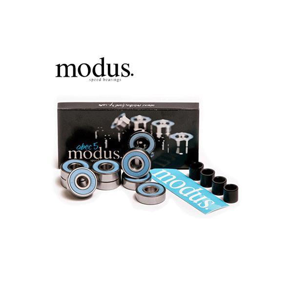 【MODUS モーダス】商品名:BEARING ABEC5内容：ベアリング8個・スペーサー8個・ステッカー【商品情報】ブルーのシールドが目を引くMODUSベアリングオイルベアリングと違ってグリースベアリングなので頻繁にオイルを補充する必要が...