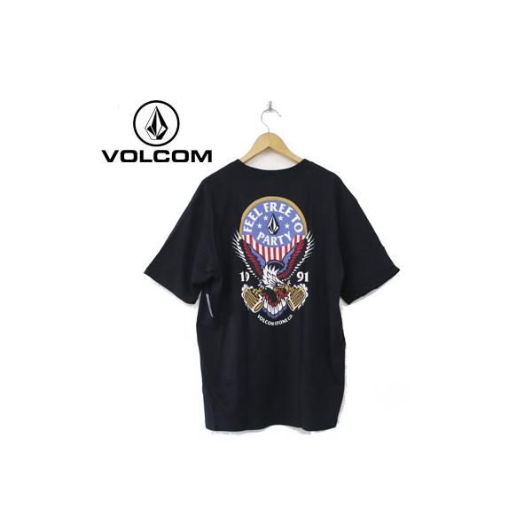 ■ブランド VOLCOM ボルコム■商品名 FREEDOM EAGLE SS Tシャツ■カラー BLACK 黒【サイズ】着丈:S/69cm,M/72cm,L/75cm,XL/78cm身幅:S/49cm,M/52cm,L/55cm,XL/58...