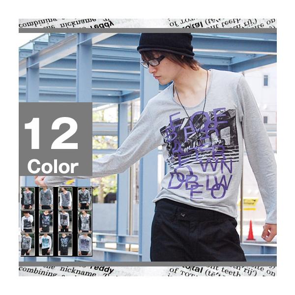 【爆買いセール】春夏/長袖/Tシャツ ティーシャツ/ロンT 長袖/ロングTシャツ/メンズ/Drift　Rage(ドリフト レッジ）からモノトーンプリントのロンTeeのご紹介です。一枚で着てもいいですし、インナーとしてもオシャレに着用できるア...