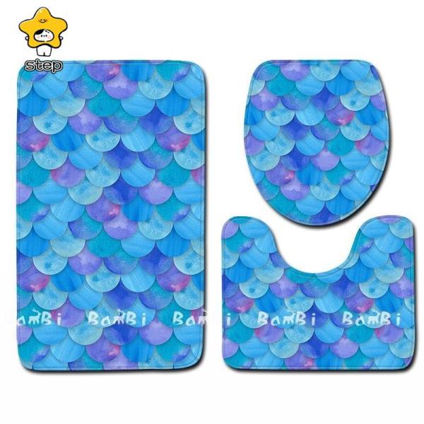 【商品内容】3点セット：トイレマット、フタカバー、バスマット【素材】表地フランネル裏地ポリエステル、ゴム【中国製】※タグは外国語です。※採寸は製造メーカー提供情報ですので多少誤差が生じる場合がございます。※商品画像はご覧になるモニター等や環...