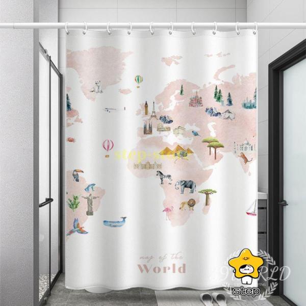 爆買　◆商品コード：step919◆カラー：写真通り◆素材：ポリエステル100％ ◆サイズ ：11サイズ◆生産国：中国 ◆セット内容 ：シャワーカーテン+リングご注意事項 ：◆生地の伸縮により若干の誤差及びタグの表記とは異なる場合があります...