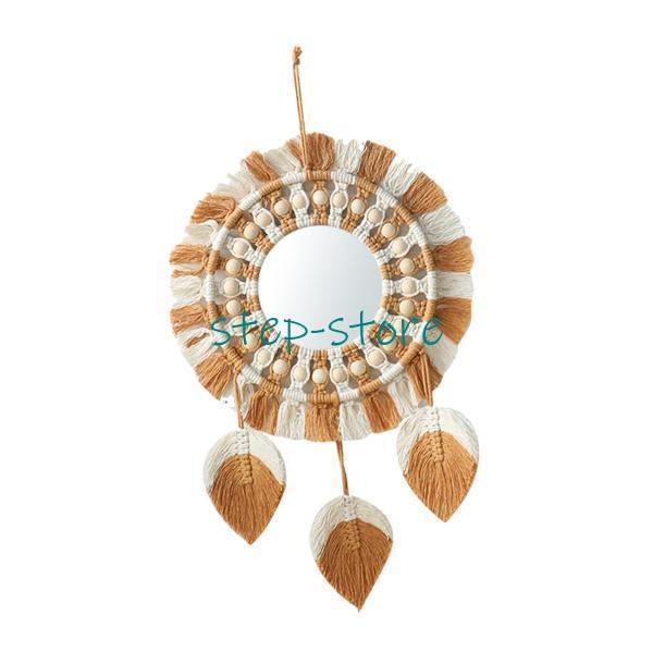 説明:ハンギング ミラー: このエキゾチックなボヘミアンな壁掛けミラーは.壁.暖炉.ベッド トップを飾ることができます.タペストリー ミラー: さまざまなユニークなスタイルを強調し.スペースを完全にモダンにする丸いタペストリー.お部屋にシッ...