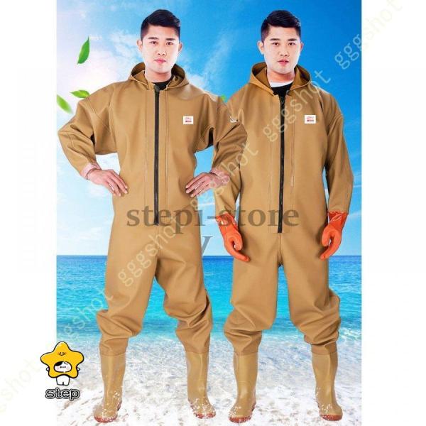 爆買　万能ウェーダー耐久性と機動性の2つを追求したウェーダーです。四季を問わず、水辺の趣味や仕事に大活躍。デザイン胸ファスナーも水の侵入を防ぐ仕様で、さらにその下にも防水布を装備。釣りや漁業現場、田植えなどあなたの体を水の濡れから守ってくれ...