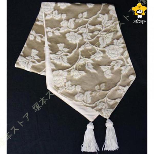 爆買　サイズ(cm)■幅30×長180cm 素材■ポリエステル/コットンテーブルランナー テーブルフラグ フラワーテーブルランナー 白地ダリア柄 二層テーブルランナー 北欧風 防汚 断熱 滑り止め お手入れ簡単 丸洗い 食卓飾り インテリア...