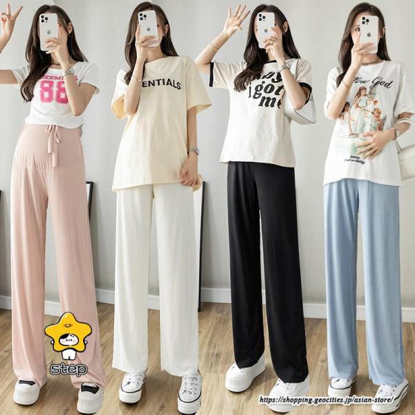 ■素材：ポリエステル■伸縮性：若干あり 　透け感：なし■販売内容：パンツ■色：ブラック　ピンク　ベージュ　ブルー■サイズ詳細情報：約M着丈96cm ヒップ89cm モモ周り53cm 脚口45cm 股上37cmL:着丈97cm ヒップ92cm...