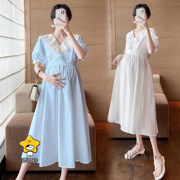 爆買　マタニティ 服 ロングワンピース 体型カバー プレゼント マタニティウェア マタニティワンピースデート 誕生日 お祝い パーティー お呼ばれ お見合い お花見 お家デート 撮影 女子力アップ 細みえ 大きいサイズ 大人可愛い 上品 エ...