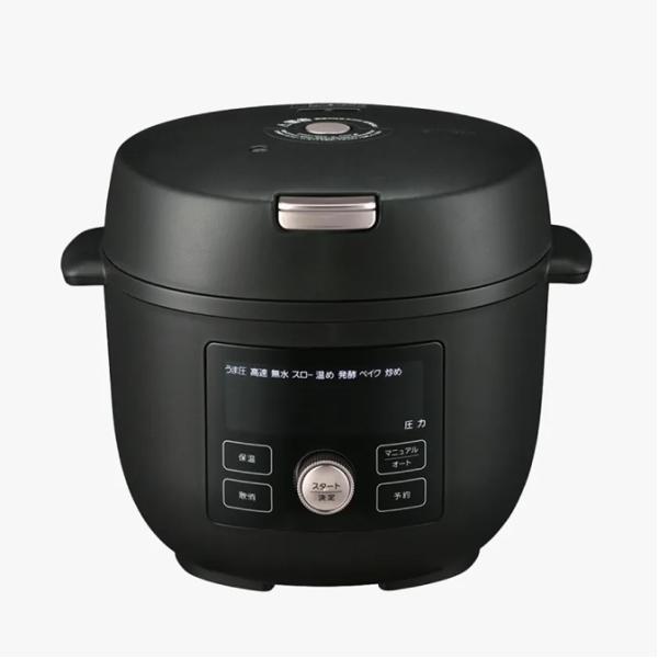 材料を入れてボタンを押すだけ！ 3ステップで簡単クッキングたっぷりサイズで4〜6人分の調理が可能になりました。*  調理を開始してからふたを開けられるまで、約27分！これ１台でごはんもおいしく炊きあげ、おかずもおまかせ、1台11役の電気圧力...