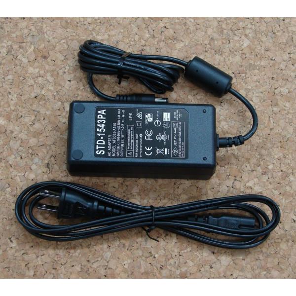 STD-1543PA   【入力】  ＡＣ１００Ｖ〜２４０Ｖ　５０Ｈｚ/６０Ｈｚ【出力】  ＤＣ１５Ｖ　最大４．３Ａ【出力電力】  最大６５Ｗ【出力ＤＣプラグ】  外径５．５×内径２．１（φmm）【出力極性】  センタープラス（＋）【ＤＣケ...