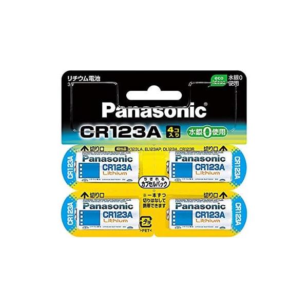 CR-123AW/4P(4個入)使用推奨期限10年カメラ用リチウム電池。使用期限は約10年です。商品仕様 電圧：3V寸法：Φ17×34.5mm質量：約17g用途：カメラ、ヘッドランプ個数：4個入ブリスター特長：ちぎれるカプセルパック対応機種...