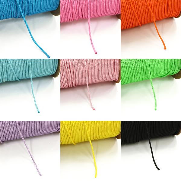 紐太さ：約3mm長さ約10m材質：レーヨン（人絹）日本製色落ちしにくい堅牢染め仕上げ巾着紐 手作り小物 手作りバッグなどの手芸用品 手芸材料 全般