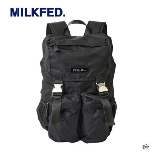 【MILKFED.(ミルクフェド）正規取扱店】■商品コード〔103241053005〕■カラー：BLACK(ブラック)■サイズ：ONESIZE(縦45cm、横27cm、マチ15.5cm、容量約18.8L)■素材：ポリエステル100%■生産国...