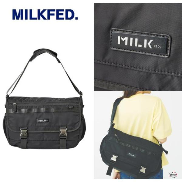 正規販売店【MILKFED.(ミルクフェド）2025 SPRING COLLECTION】■NUMBER〔103241053006〕■COLOR：BLACK(ブラック)■SIZE：ONE　SIZE(タテ30cm、ヨコ40cm、マチ14cm)...