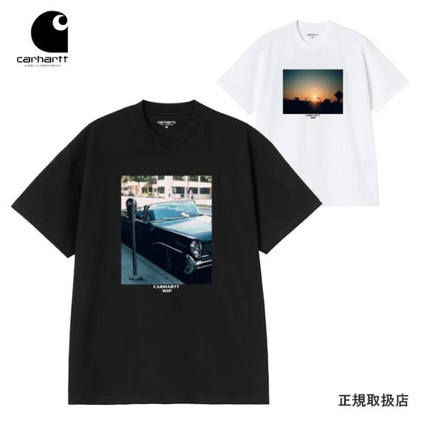 carhartt WIP S/S Warm Views T-Shirt I036246-26S ショートスリーブウォームビューズ Tシャツ メンズ フォトプリント バックプリント 半袖Tee クルーネック ホワイト ブラック 白 黒ストリー...
