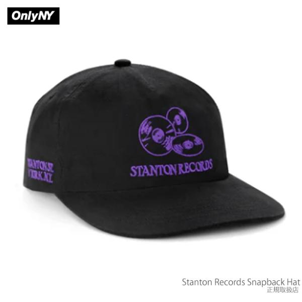 Spring 2026OnlyNY オンリーニューヨーク Stanton Records Snapback HatスタントンレコードスナップバックハットVintage Black ヴィンテージブラック 黒帽子 キャップ ハット刺繍 音楽 レ...