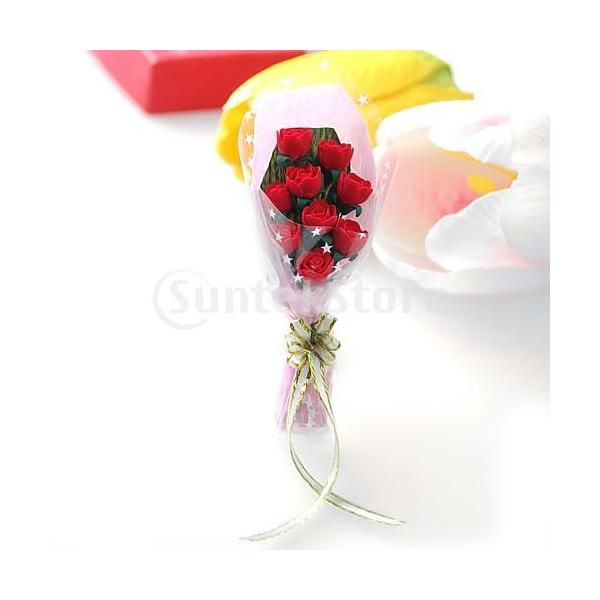 あなたのドールハウスのリビングルームや植物の部屋を飾るための完璧なドールハウスのミニチュアフラワーブーケ.説明:素材:粘土花束の9つの現実的で甘い赤いバラ純粋に手作りの.絶妙な職人技寸法(L x W):3 1/2 x 1 1/4インチ(9 ...