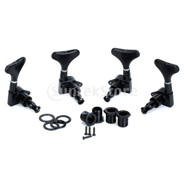 2組の高品質マシンヘッド（2L + 2R）のセットエレキベース用に設計されています 説明：  4本のチューニングペグのセットヘビーデューティ内歯車と取り付けネジ、フェルールと、ねじブッシングが含まれています厚いカラム直径：約。 13.3ミリ...