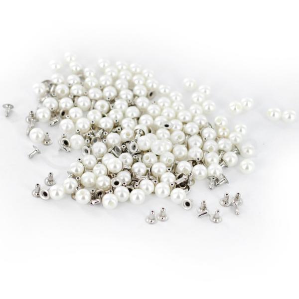 説明:ラウンドパールとクールリベット.完璧なクラフトアクセサリーあなたのDIYバッグ.レザーブレスレット.服.靴などの装飾に適していますパールサイズ:約8mmリベットの長さ:約6mm材質:アクリル.鉄色:銀色とアイボリーパッケージに含まれる...