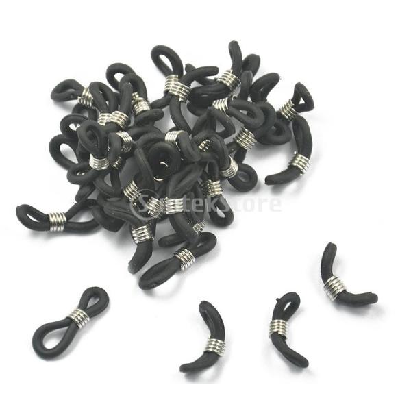 説明： あなたのメガネホルダーのためのブラック＆控えめ終了します。 銀色金属コイルは、その眼鏡のグリップを調整するために、着用者によって移動させることができます。 ファッショナブルなメガネアクセサリー、ユニークなデザインあなたの友人や自分自...