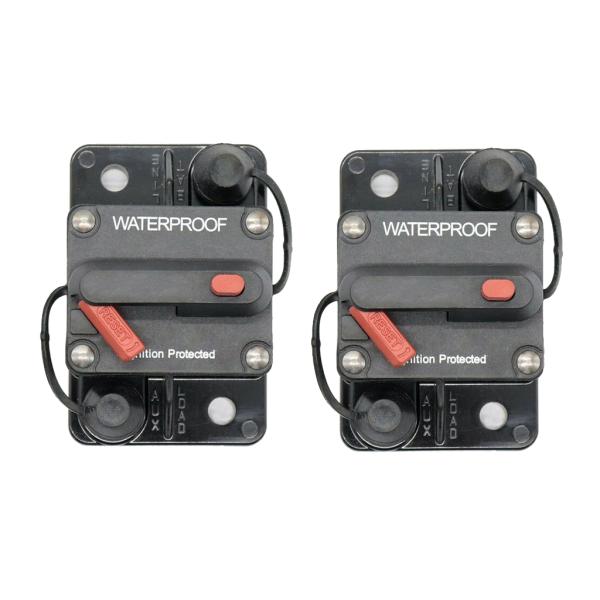 説明:-30〜300 A-高電流回路ブレーカー-12-36vDCで動作-電源サージによるアンプの損傷を防止-ユニークなプッシュボタンリセットはキルスイッチとしても使用できます-ハイテク防水ハウジング.パネルまたはファイアウォールのマウント仕...