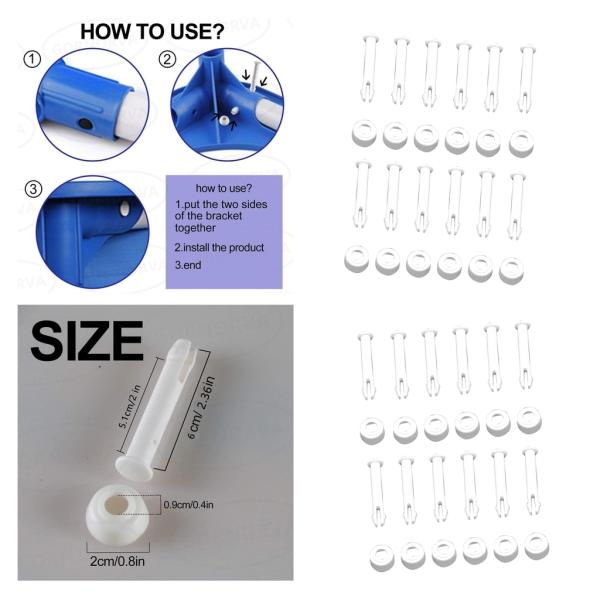 説明:このプラスチック製の交換用ジョイントピン＆シールは.地上の円形金属フレームプールおよびIntex長方形金属フレームプールの13'-24 '上のintex用に設計されています.部品番号:28270-28273.交換用のジョイントピンとシ...