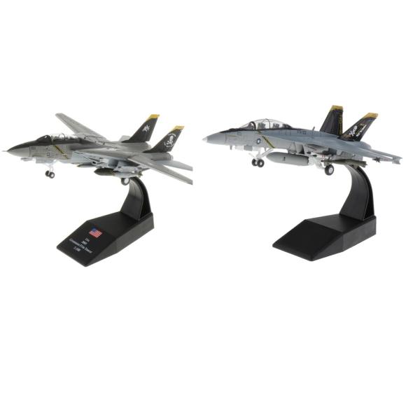 説明:1:100スケールF / A-18ストライクファイター+ F-14航空機ダイキャスト合金ミリタリーモデル空軍収集品ホームオフィス装飾用.美しいデザインの航空グッズへの情熱に応えましょう.コレクターや愛好家のための正確なスケールモデル....