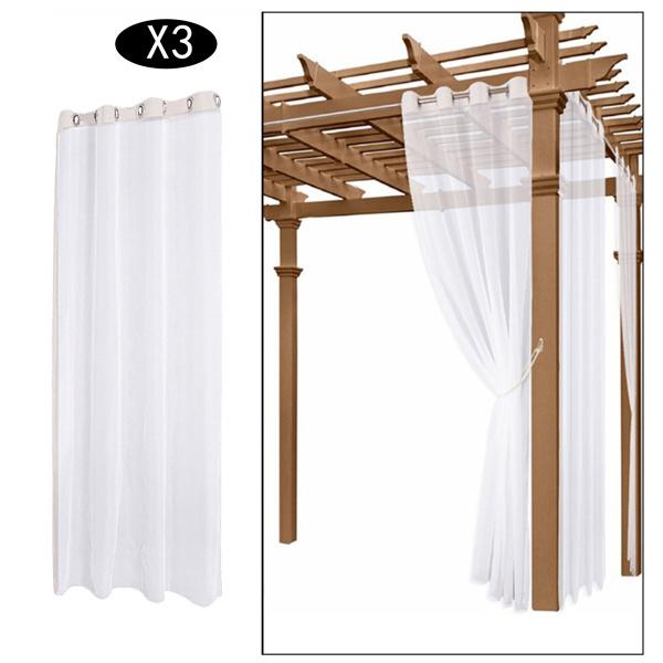 説明:-防水コーティングを施した100%ポリエステル素材で作られた単一の屋外屋内ホワイトシアーカーテン-雨よけ.防塵.防カビ-柔らかく流れるボイルパネルは.少しの日光を取り入れ.同時に外部からのプライバシーを提供します-内蔵グロメットアイレ...