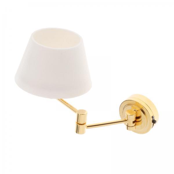 説明:見事で美しく詳細なドールハウスミニチュアLEDランプモデル.バッテリーには.ライトスイッチを制御するためのスイッチがあります.ベースの後ろに磁石があり.装飾された壁やデスクトップに吸着させることができます.ドールハウスのための素敵で素...