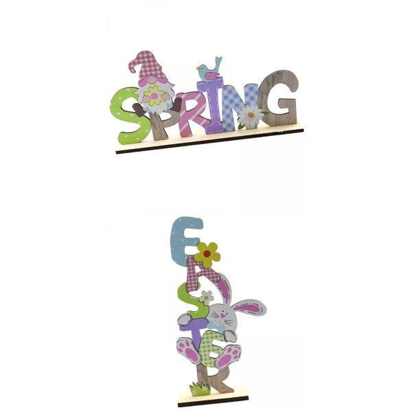 説明:創造的なアメリカのイースターノームウサギの装飾的な装飾品.ホームデスクの装飾耐久性のある素材:高品質の木材.細かくカットされた.美しく鮮やかなカラーマッチングイースターのテーマ:木製の装飾品は.イースターパーティーの装飾.イースターパ...