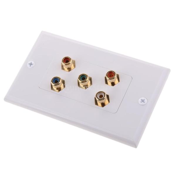 説明: - この家の装飾的な壁のプレート（米国）は、あなたのセットアップに専門的かつ簡潔な外観を与えるでしょう。  - このプレートには、コンポーネントビデオとステレオオーディオ接続用の5色RCAジャックが装備されています（女性 - 女性）...