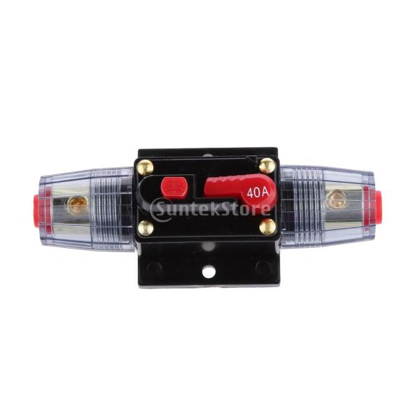 説明：  40アンプ - 高電流サーキットブレーカー 12-24vDCで動作します電力サージは、あなたのアンペアを損なうから停止します。 パネルまたはファイアウォール上のマウントユニークなプッシュボタンリセットは、キルスイッチとしても使用す...