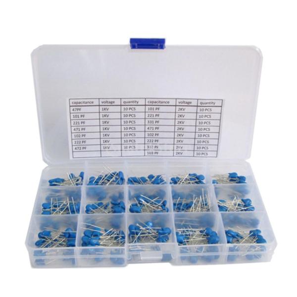 説明: 15種類300個1KV-2KV  47PF〜472PF電解コンデンサ素敵な頑丈な箱は、すべての帽子を整理しておくのに役立ちます。 簡単にアクセスできる詰め合わせボックス。 コンデンサはすべて値でマークされており、必要なものを簡単に見...