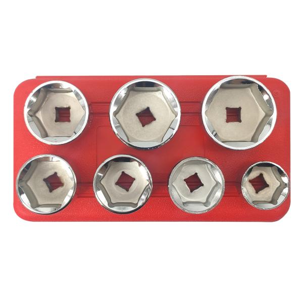 説明:オイルフィルターキャップリムーバーセットは.キャニスターオイルフィルターハウジングとプラスチック製のキャップ/蓋が付いたオイルフィルターに適しています.仕様:タイプ:ハンドツール材質:スチール24mm ? 3/8 "x 24mm x ...