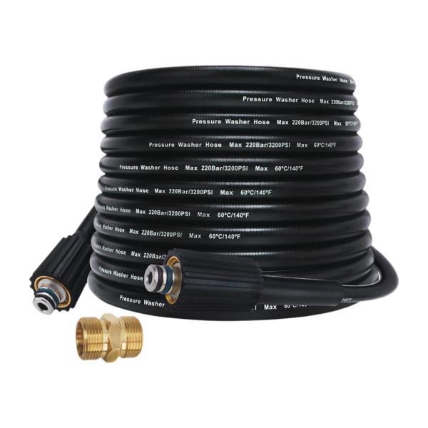 説明:[洗浄ホース]: ホースには.14mmと15mmのダブルOリングを備えた標準のM22ツイストフィッティングが装備されており.内径14mmと15mmの高圧洗浄機の出口に適しており.住宅や軽商業の清掃に適しています. [プレミアム素材]:...