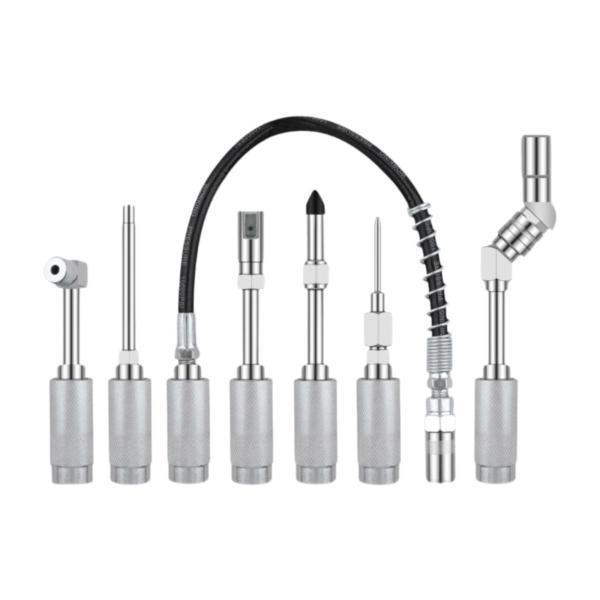 説明: [11点セット]:この潤滑ツールキットには.様々なグリースアクセサリーが含まれており.効率的な潤滑作業に必要なものがすべて揃っています.プロ仕様にもDIY用途にも最適です. [多用途]: グリースカプラセットには.さまざまな潤滑ニー...