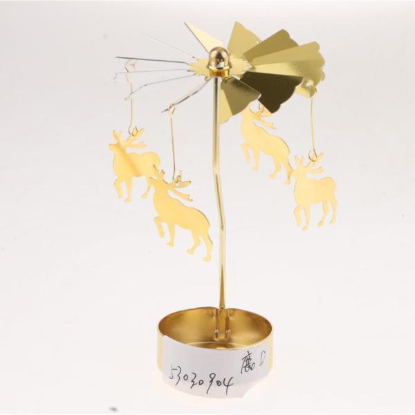 説明:チャーミングな回転クリスマスデコレーションティーライトキャンドルホルダー; ゴールデンは.あなたの家に天体の光を照らし終えました. クリスマスデコレーション.雪片.エルフ.スター.ハート.木.トナカイデザインの装飾品PICK; キャン...