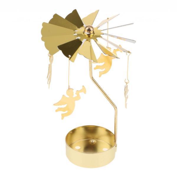 説明:チャーミングな回転クリスマスデコレーションティーライトキャンドルホルダー; ゴールデンは.あなたの家に天体の光を照らし終えました. クリスマスデコレーション.雪片.エルフ.スター.ハート.木.トナカイデザインの装飾品PICK; キャン...