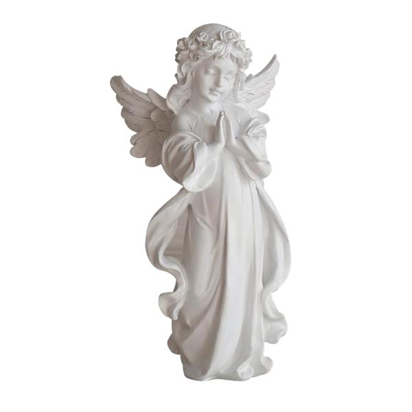 説明:高品質の耐久性のある樹脂.長持ちする色.環境保護.無害で作られたヨーロッパスタイルの祈りの天使の置物の彫刻神聖なデザイン.鮮やかなディテール.手で湾曲した置物あなたの家の芸術の完璧なディスプレイ耐久性のある美しい外観.絶妙な彫刻は.雰...
