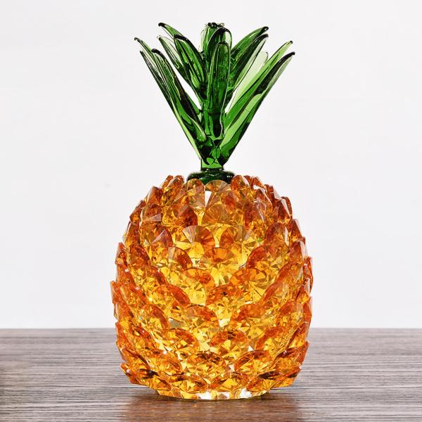 説明:エレガントなパイナップルの形.手作り.輝く.そして太陽の中で輝く.詳細.鮮やかで現実的で.決して薄いテーブルの装飾.あなたの家.オフィス.ホテルなどに装飾的なタッチを追加するのに最適です.キッチンカウンタートップ.ダイニングテーブルセ...