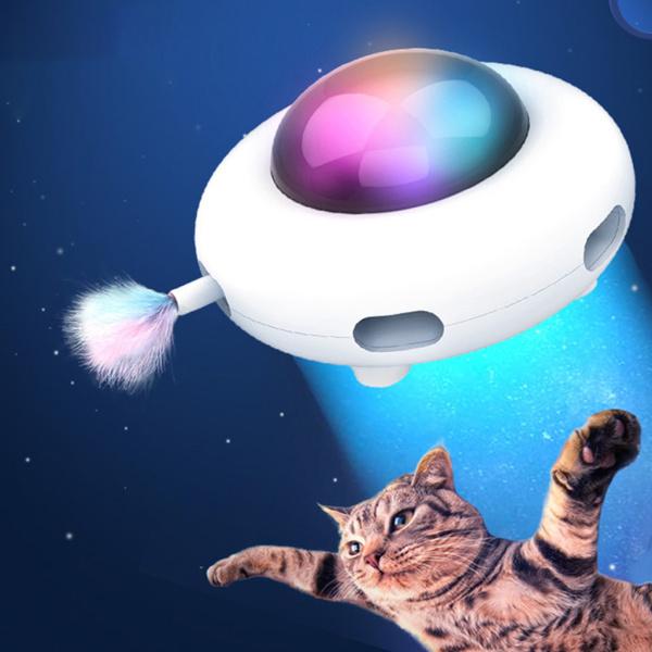 説明:スマートUSB電気自動ターンテーブルUFOインタラクティブ猫用おもちゃプレミアムで環境に優しいABSプラスチックと電子素材で作られています.長期間の使用に耐える丈夫で耐久性があります. 360度回転とフェザーを変更する3つの異なる速度...
