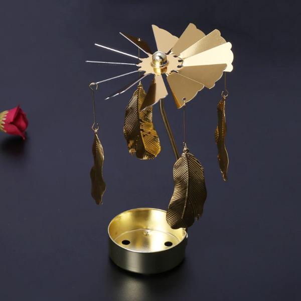 説明:高品質の素材-高品質の金属でできており.丈夫で耐久性があります.組み立てと使用が簡単です.磁気設計により.回転する燭台を保管トレイに自由に交換できます.回転設計-キャンドルから熱を得ると自動的に回転し.風が吹くと回転します.装飾は光を...